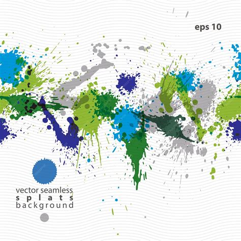 예술적 다채로운 추상 더티 잉크 템플릿 투명 수평 스캔 및 추적 스플래시 장식 배경 거친 지저분한 반복 배경 프리미엄 벡터