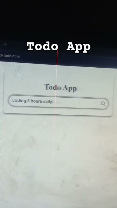Build A Todo App Using Html • Css • Javascript Shorts Youtubeshorts