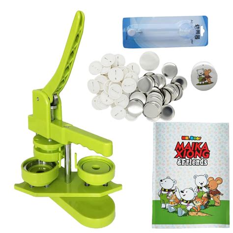 Mkbear 58mm Button Maker Kit With 100 Supplies Magic Bookdiy Custom