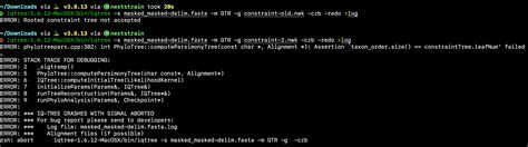 bug when including duplicate taxon in constraint tree misleading