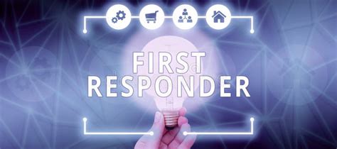 Handwriting Text First Responder Word For A Person Who Is Responsible For Going Immediately To