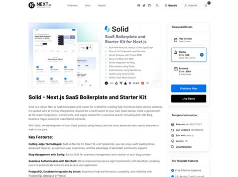 Solid Nextjs By Nextjstemplates A Nextjs Template Built At Lightspeed