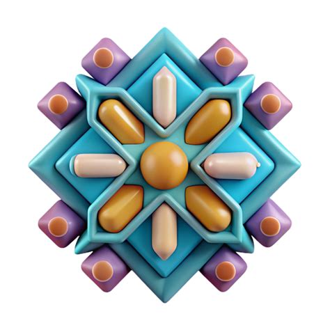 Dramatic Coveted Symmetrical Abstract Pattern Geometric Shapes Flat Color Clean Lines With