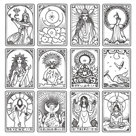 The Tarot Card Drawing Outline Sketch Vector Car Drawing Wing Drawing