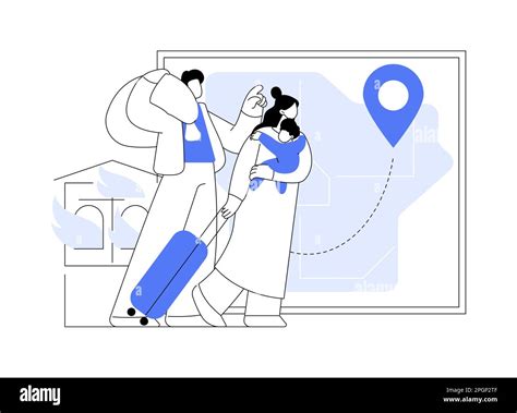 Internal Migration Abstract Concept Vector Illustration Stock Vector