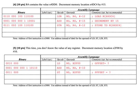 Load And Store Instructions Write A Sequence Of Lc 3