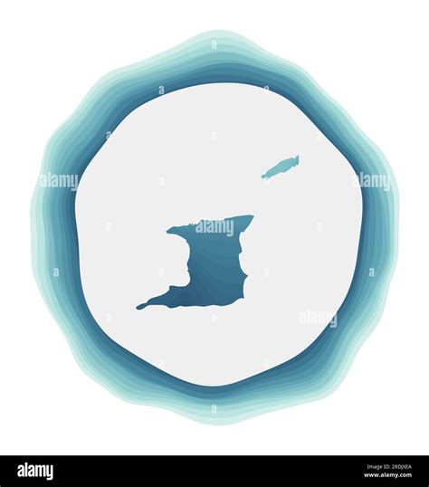 Trinidad And Tobago Logo Badge Of The Country Layered Circular Sign