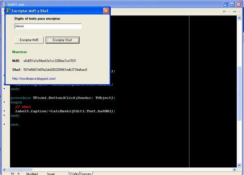 algoritmos de encriptacion md5 o sh1 en delphi