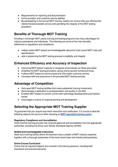 Ppt Mot Testing Exploring Annual Training And Testing Course Options