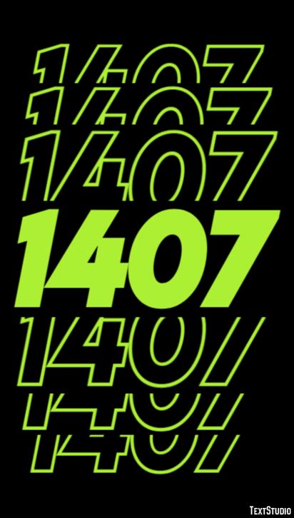 1407 Effet de texte et design de logos Nombre