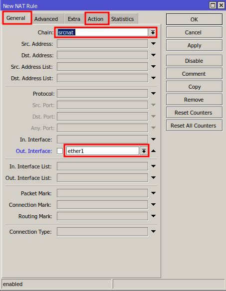 nat on mikrotik how to configure nat to access the internet