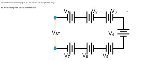 Solved If Each Cell In The Following Figure Is 1 Volt What Chegg Com