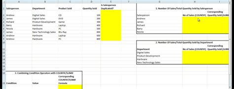 Sum Count Occurrences Of A Value SUMIF COUNTIF