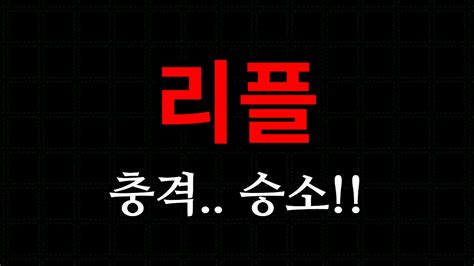 리플 충격 승소 발표 났습니다 Youtube