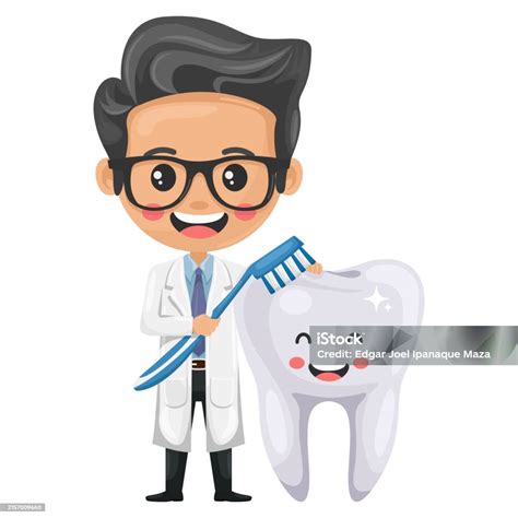 칫솔로 치아를 닦는 의사 만화 치아 및 잇몸 질환의 예방 진단 및 치료 치과 위생 및 구강 관리 충치 예방 건강과 의학 개념 Centers For Medicare And