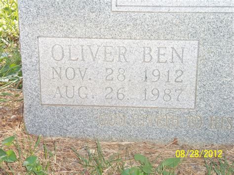 Oliver Ben Spence 1912 1987 Find A Grave Memorial