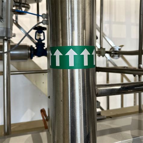 2 Pack Flow Arrow Tape Vinyl Pipeline Flow Arrow Graphics Marking Sticker Arrow