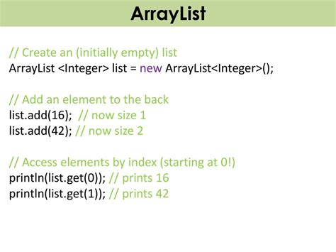 Arraylists Ppt Download