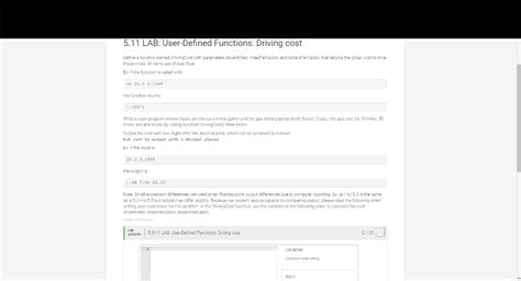 Solved LAB User Defined Functions Driving Cost Define Chegg