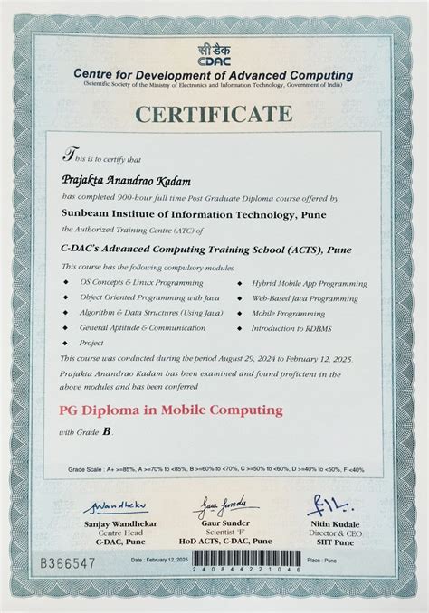 Cdac Mobilecomputing Javadevelopment Softwaredevelopment Learning Prajakta Kadam