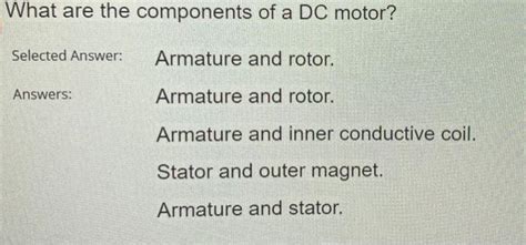 Solved Andwer The Following About DC Motorsa What Re The Chegg Com