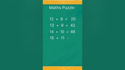 Maths Puzzle Shorts Mathspuzzle Mathsshorts Maths Youtube