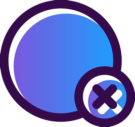 Delete Circle Gradient Filled Icon 41872500 Vector Art At Vecteezy