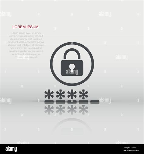 Login Icon In Flat Style Password Access Vector Illustration On White Isolated Background