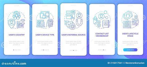 Smart Rules Critères Navy Onboarding Mobile App Page écran Avec