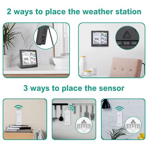 Buy Weather Station Multiple Sensors With Outdoor Thermometer Wireless Indoor Outdoor