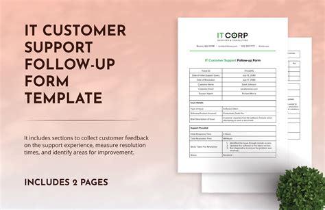 IT Customer Support Follow Up Form Template In Word PDF Google Docs Download Template Net