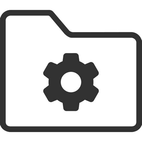 folder document archive file settings configuration gear icon