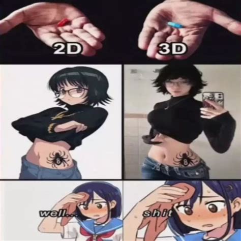 Some Anime Characters With Different Expressions On Their Bodies