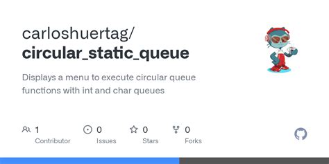 Github Carloshuertagcircularstaticqueue Displays A Menu To