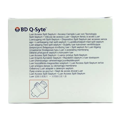 Bd Q Syte™ Needleless Connector Stand Alone Device Negative Displacement Mcguff