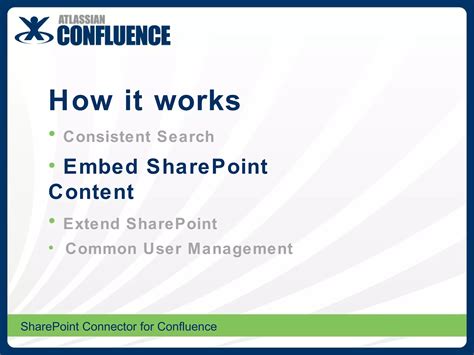 Atlassian Confluence Wiki Sharepoint Connector Deep Dive Slides Ppt