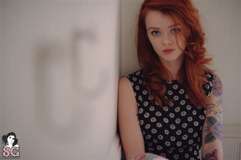 Suicide Girls Redhead Tattoo Women Model Wallpapers Hd Desktop