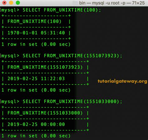 MySQL FROM UNIXTIME