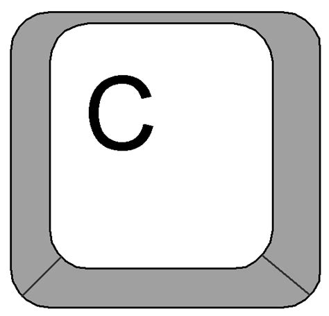 Clipart Computer Keyboard Keys Letter C Key
