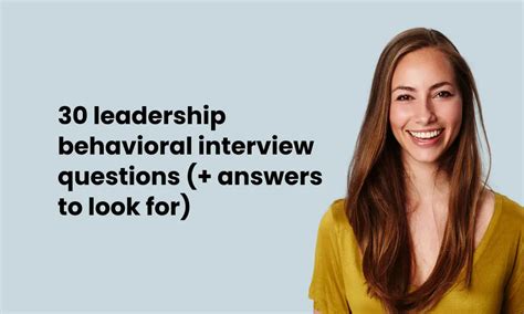 30 Leadership Behavioral Interview Questions And Ideal Responses Tg