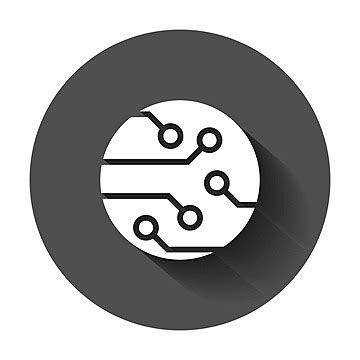 Abstract Circuit Board Icon With Technology Shapes Flat Vector Vector Graphic Hardware Maze