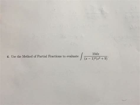 solved use the method of partial fractions to evaluate