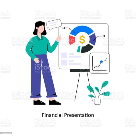 재무 프리젠 테이션 플랫 스타일 디자인 벡터 일러스트 레이 션입니다 스톡 일러스트레이션 금융에 대한 스톡 벡터 아트 및 기타 이미지 금융 기업 비즈니스 남자 사업가