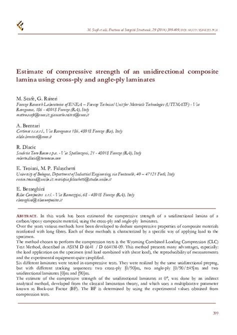 Pdf Estimate Of Compressive Strength Of An Unidirectional Composite