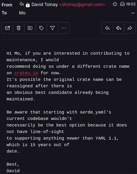 Mo Bitar Ferris I Got A Reply From Dtolnay Rs About T… Fosstodon
