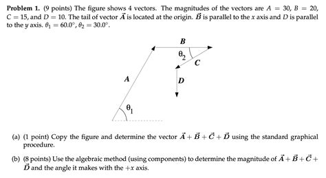 Solved Problem Points The Figure Shows Vectors The Chegg