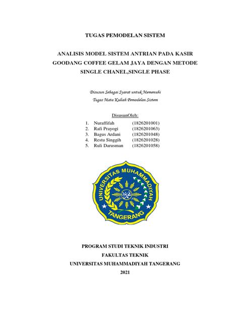 Contoh Template Laporan Tugas Besar Pemodelan Sistem 2022 Pdf