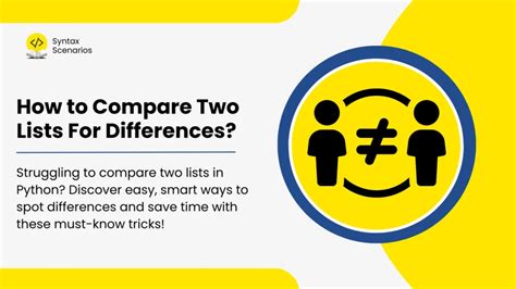 Compare Two Lists In Python And Find Differences Best Methods