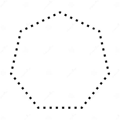 Heptagon Shape Dotted Symbol Vector Icon For Creative Graphic Design Ui Element Stock Vector