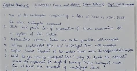 Assignments Of Applied Physics 1st